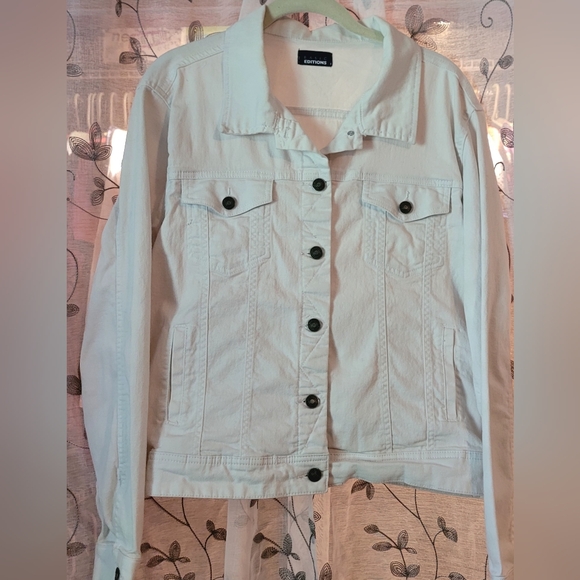 Basic Editions | Jackets & Coats | Basic Editions White Button Down ...